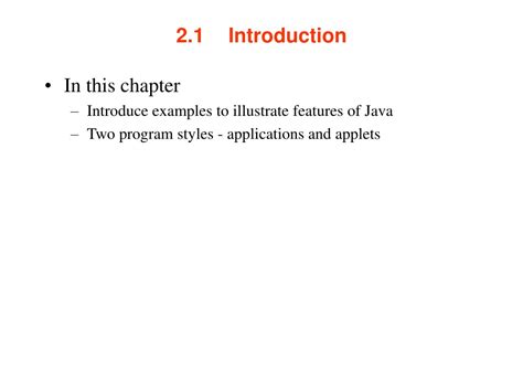 Ppt Chapter 2 Introduction To Java Applications Powerpoint