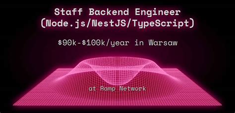 web3 staff backend engineer node js nestjs typescript 90k 100k in warsaw at ramp network