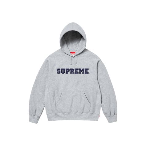 슈프림 컬리지에이트 후드 스웨트셔츠 헤더 그레이 24ss Supreme Kream