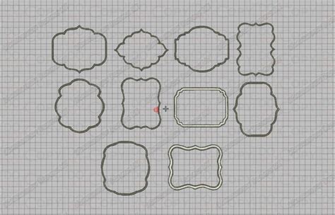 Sign Frame Border SET OF 10 Applique Embroidery Design In 3x3