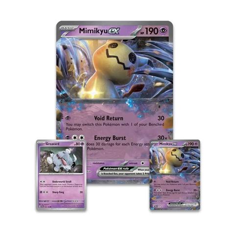 Pokemon Sword Shield Mimikyu Ex Box 4 Booster Packs 2 Foil Cards
