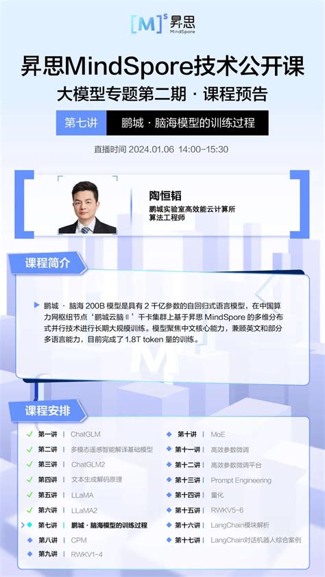 【昇思mindspore技术公开课】第七讲：鹏城·脑海模型的训练过程课程预告鹏城脑海ppt Csdn博客
