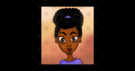 Cute Black Girl Digital Art Illustration Drawing Black Girl Magic Sticker Teepublic