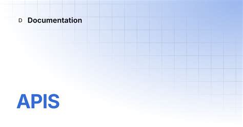Apis Documentation Apis Documentation