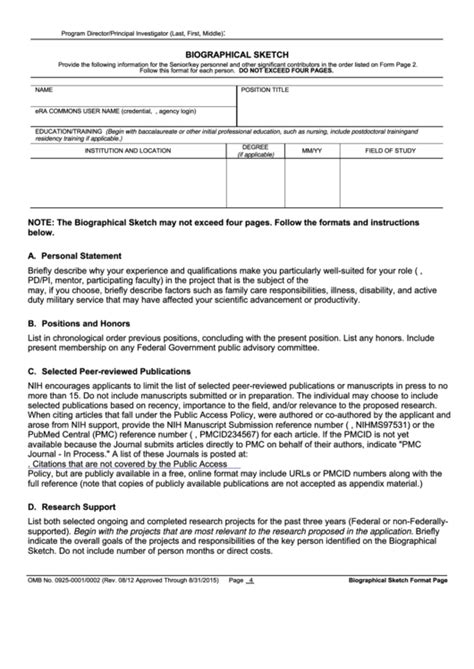 Nih Facilities And Other Resources Template