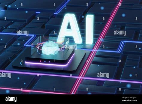 Ai Artificial Intelligence Concept 3d Rendering Of An Artificial Brain