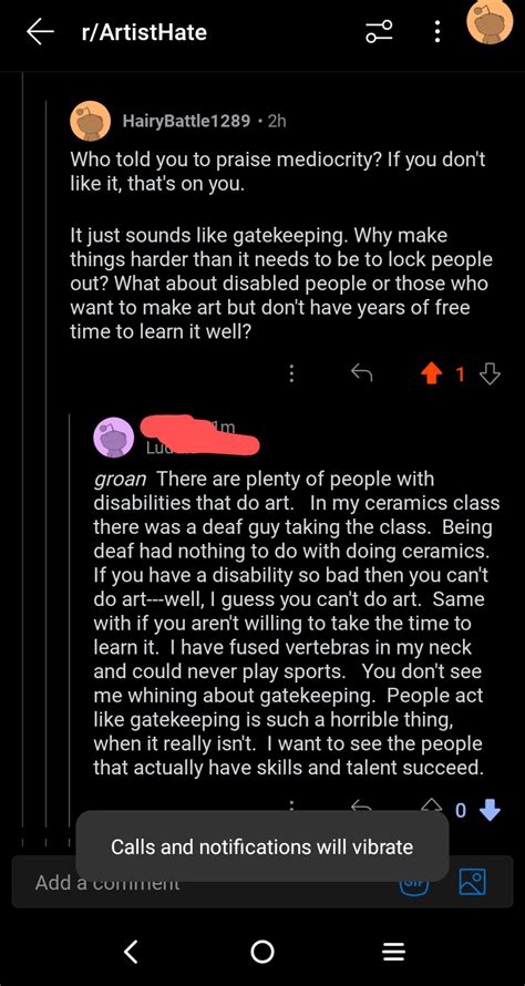 An Anti Explicitly Supports Gatekeeping Art Against Disabled People R