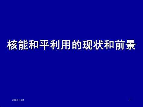 核能和平利用的现状和前景 word文档在线阅读与下载 无忧文档