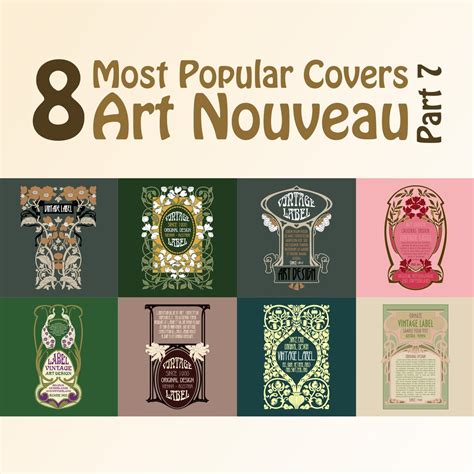 Vector Covers Art Nouveau 8 Most Popular Part 7 Etsy