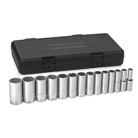 Gearwrench 14 Pc 1 2 Dr Sae Deep 12 Pt Socket Set Pieces Qty 1 Model Kdt80732 Northern Tool