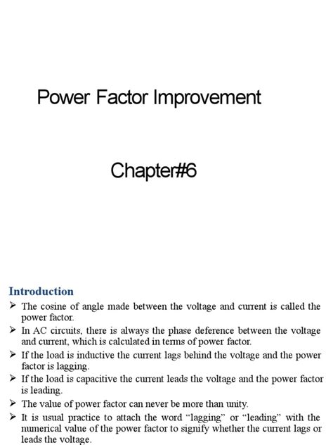 Power Factor Improvement Chapter 6 Pdf Ac Power Electric Motor