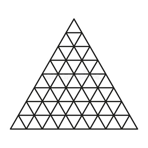 Geometric Triangle Grid Symmetrical Triangle Pattern Black Triangular