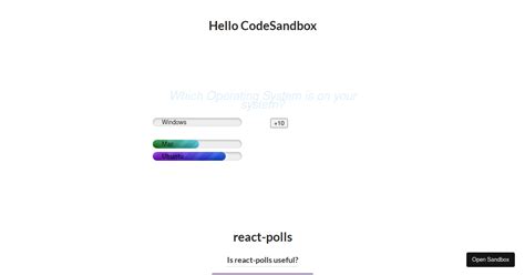 React Polls Examples Codesandbox
