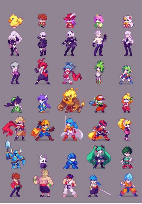 30 Ideias De Sprites Game Sprite Personagens Pixel Jogos Pixel Art