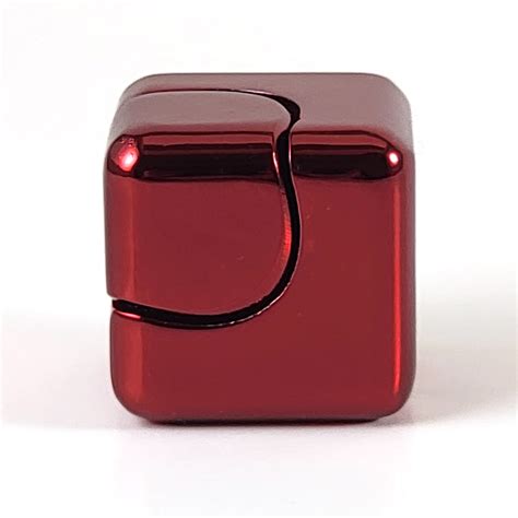 Qubi Fidget Cube Spinner Red Lightweight And Pocket Size Fidget