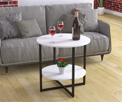 Журнальний столик D 60 Loft Design Білий купити онлайн на Rozetka