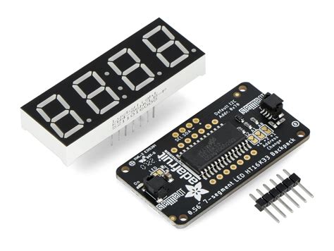 Adafruit 056 4 Digit 7 Segment Display With I2c Backpack Red