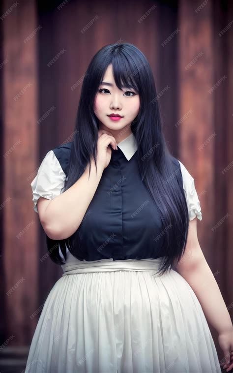 Premium Photo Portrait Photo Of Chubby Cute Woman At City Street