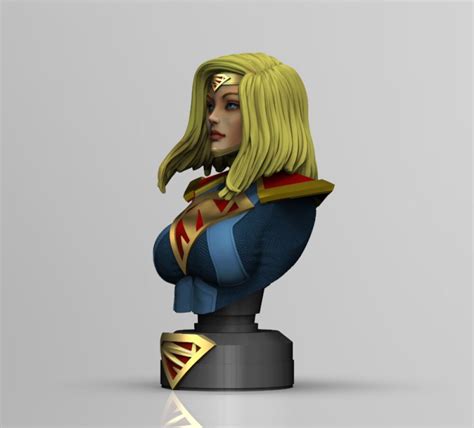 Supergirl Injustice Bust 3d Printing Model Download Stl File For