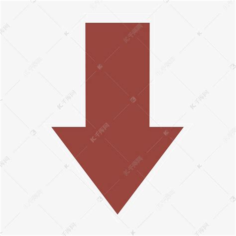 红色向下降价箭头素材图片免费下载 千库网