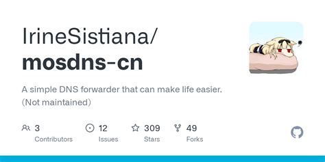Github Irinesistiana Mosdns Cn A Simple Dns Forwarder That Can Make Life Easier Not Maintained