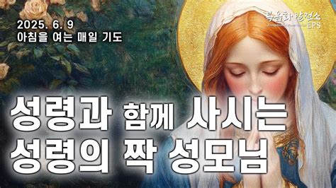 성령의 짝 성모님 ㅣ아침을 여는 매일기도 25년 6월 9 일 Youtube