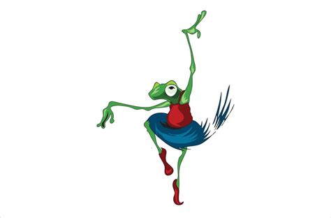 Dancing Tree Frog In Equilibrium On White Background 17614621 Vector