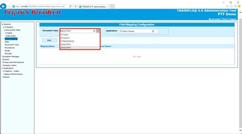 Transflo Dms Field Mapping