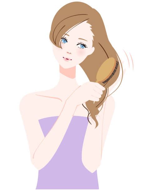 Beautiful Woman Fixing Hair Illustrations Royalty Free Vector Graphics