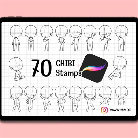 Procreate Chibi Stamps Etsy