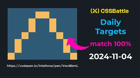 css battle daily targets 2024 11 04 [match 100 ] полностью адаптивное youtube