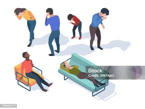 아픈 독감 문자 등색성 사람들 약물 약물 냉수 의학 개념 화려한 벡터 일러스트 3차원 형태에 대한 스톡 벡터 아트 및 기타 이미지 3차원 형태 감기와 독감 건강관리와