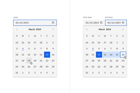 Date Picker Carbon Design System