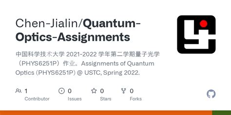 Quantum Optics Assignmentsassignment 1assignment 1pdf At Main · Chen