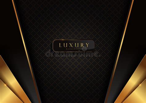 Luxury Black Gold Geometric Pattern Background 84 Stock Vector