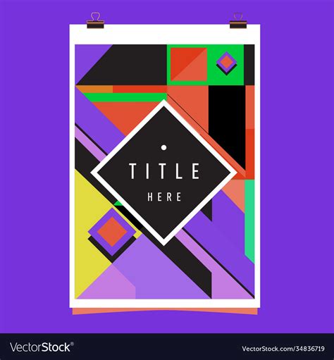 Abstract Colorful Geometric Pattern Background Vector Image