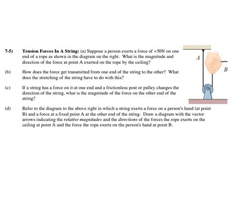 Solved Tension Forces In A String A Suppose A Person Chegg