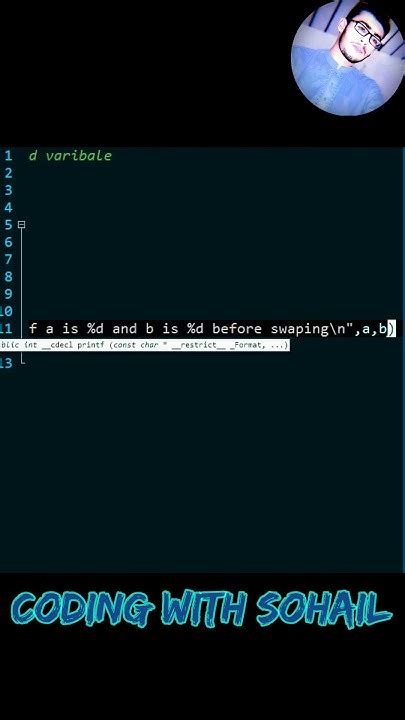 C Programming Swap Number Using 3rd Variable Coding With Sohail