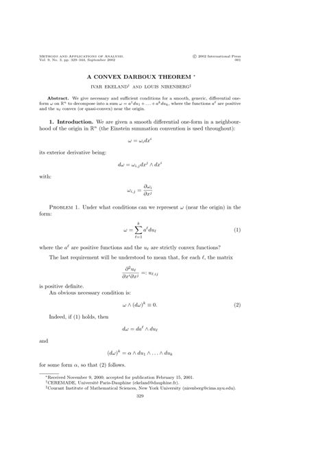 Pdf A Convex Darboux Theorem