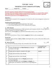Lab Docx CSIS Lab Introduction To Linux Commands And Scripting Name Babe No