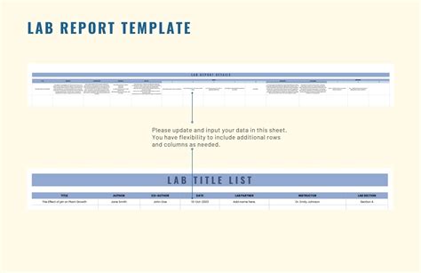Lab Report Template In Excel Google Sheets Download Template Net