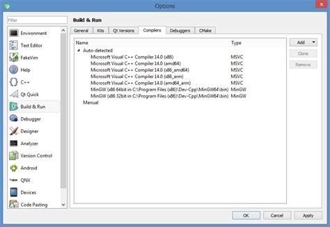 C Qt Build X86 Target From Qt 563 Msvc2015 64bit Stack Overflow