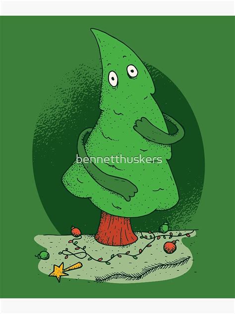 Funny Naked Christmas Tree Poster For Sale By Bennetthuskers Redbubble