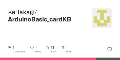github keitakagi arduinobasic cardkb