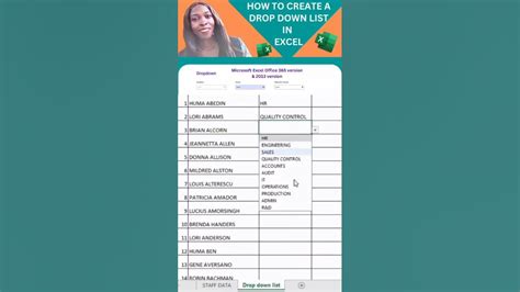 Drop Down List In Excel Data Validation Excelshorts Exceltips Excelhacks Youtube