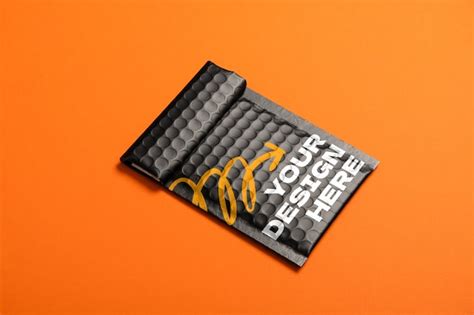 Premium Psd Above View Bubble Wrap Fragile Packaging