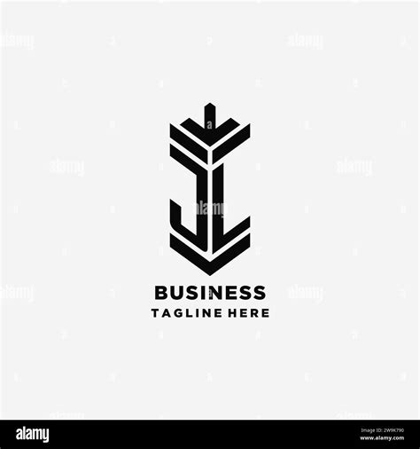 Initials Jl Shield Logo Design Creative Monogram Logo Inspiration Vector Graphic Stock Vector