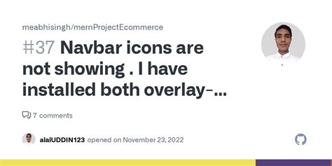 Navbar Icons Are Not Showing I Have Installed Both Overlay Navbar And
