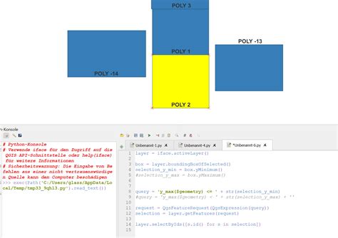 Select By Location Polygon Due South Of Selected Polygons In QGIS Geographic Information