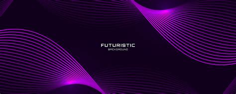 3d 보라색 선 테크노 추상적 인 배경 파도 효과 장식이있는 어두운 공간에 겹치는 레이어 현대 그래픽 디자인 요소 줄무늬 스타일 개념 웹 배너 전단지 카드 또는 브로셔 표지